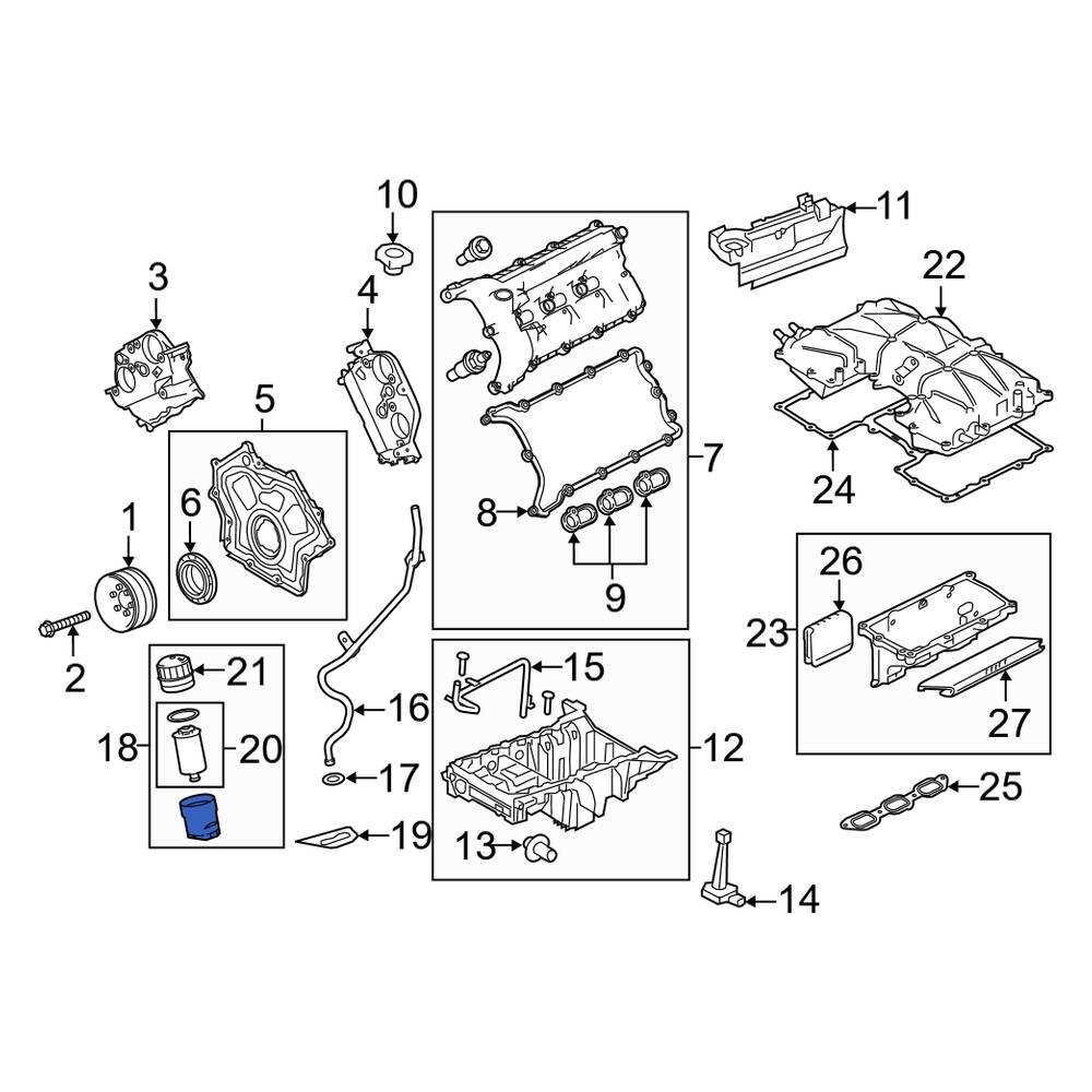 Land Rover OE LR010722 - Engine Oil Filter Housing