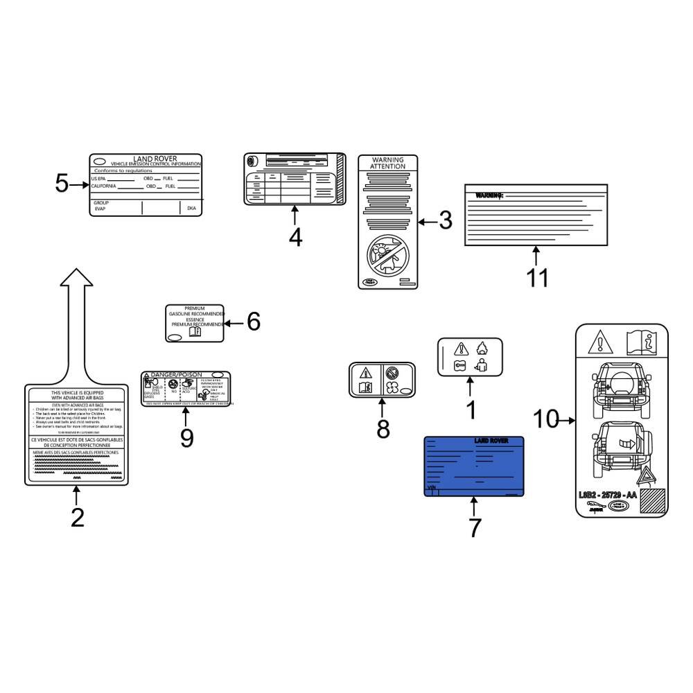 Land Rover OE LR146671 - Engine Decal