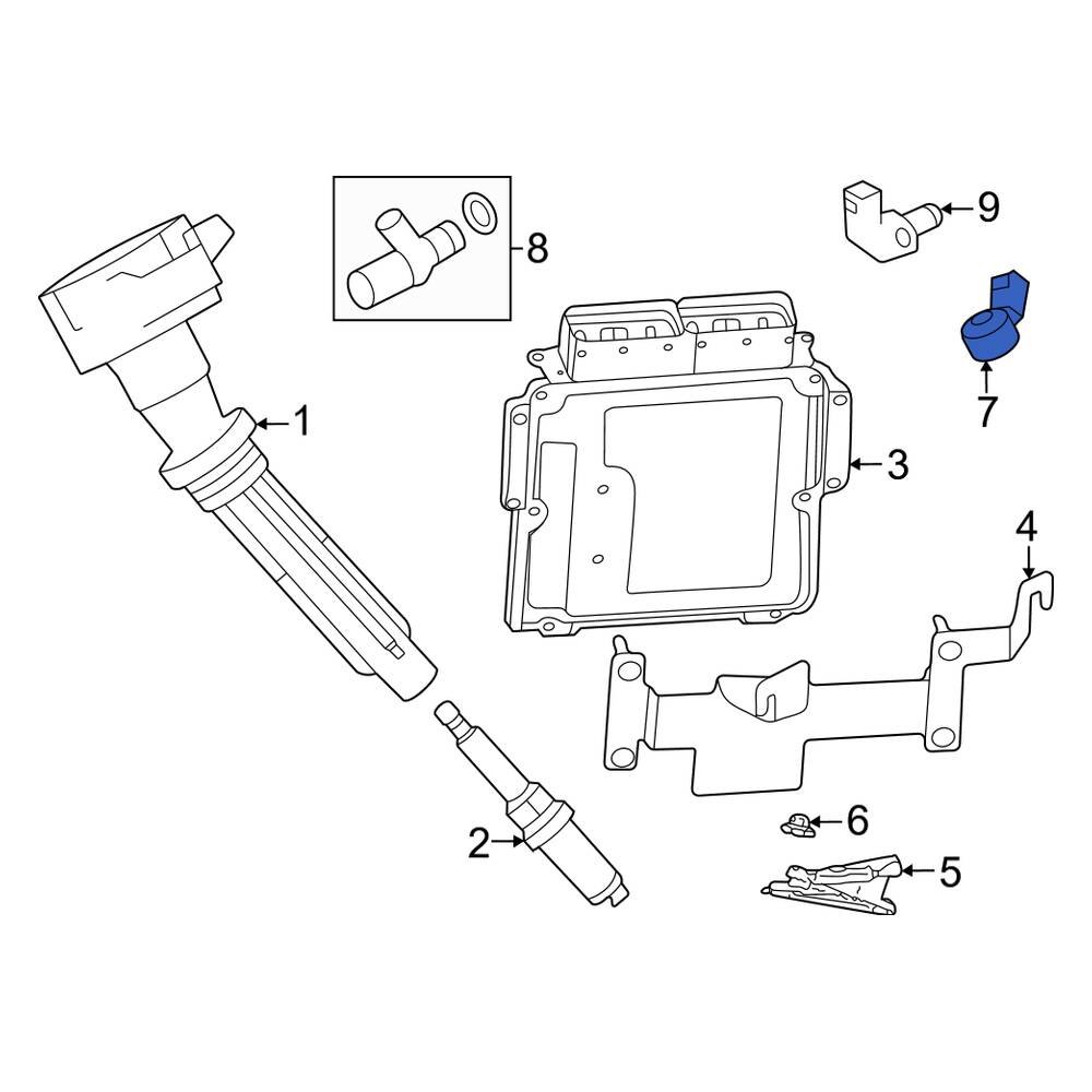 Land Rover OE LR008877 - Ignition Knock (Detonation) Sensor