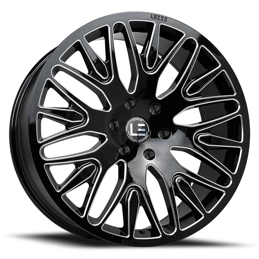 LE LUXURY EDITION® LUX LE 7 Wheels - Gloss Black with Milled Accents Rims