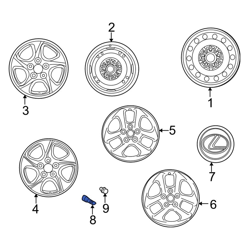 Lexus OE 9008045006 - Tire Valve Stem