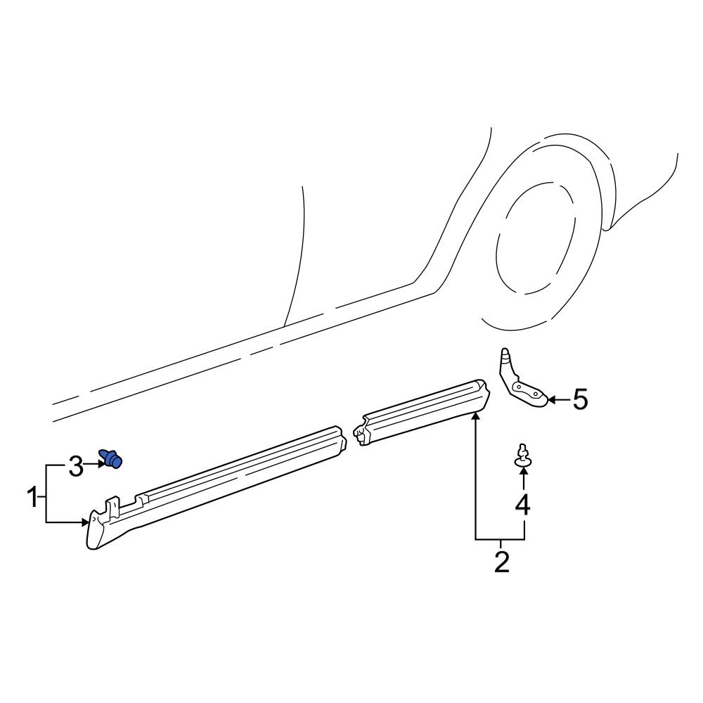 Lexus OE 9046711063 - Front Rocker Panel Molding Clip