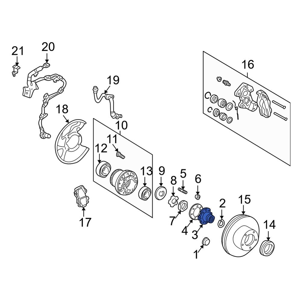 Lexus OE 4342160060 - Front Axle Hub Flange
