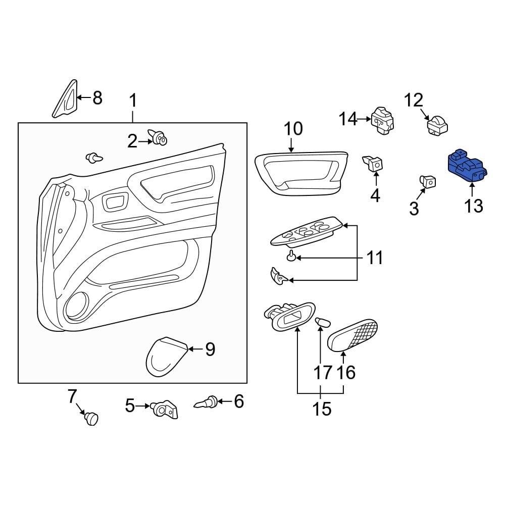 Lexus OE 8404060073 - Front Left Door Window Switch