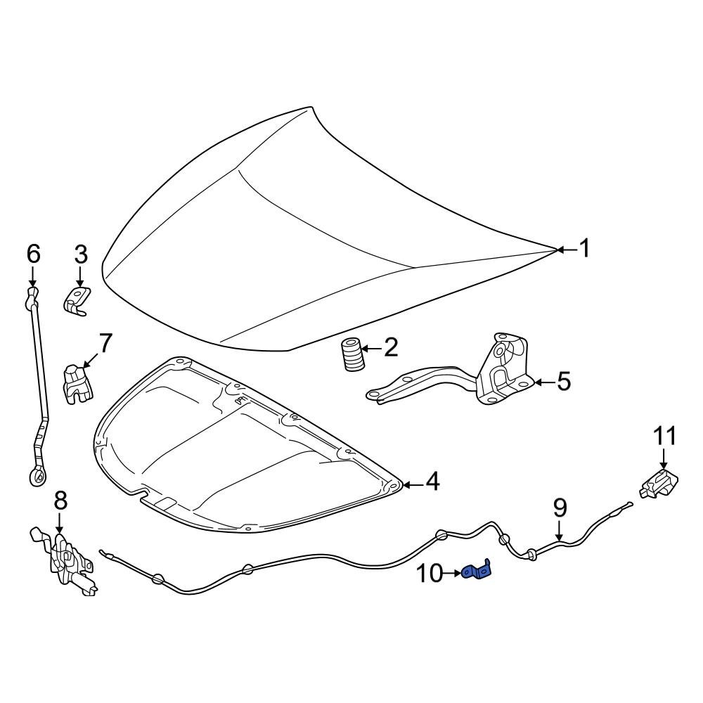 Lexus OE 5363146010 - Hood Release Cable Bracket