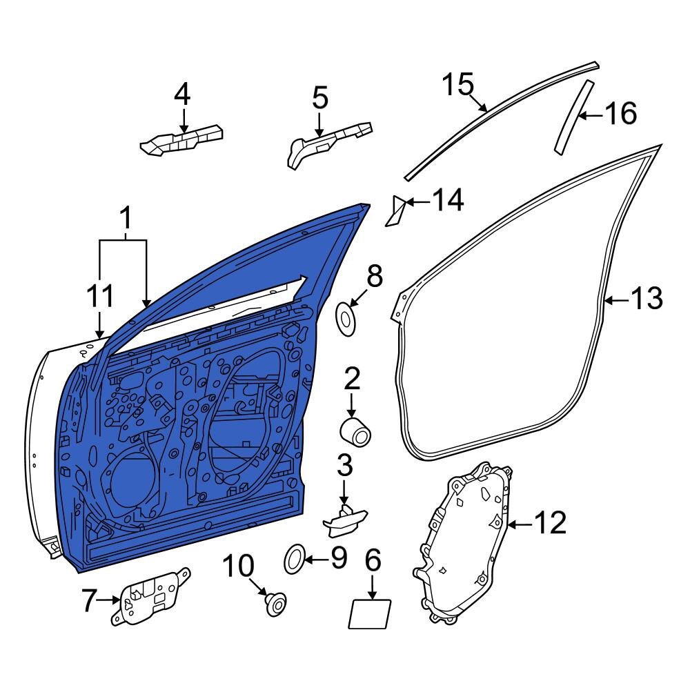 Lexus OE 6700246040 - Front Left Door Shell