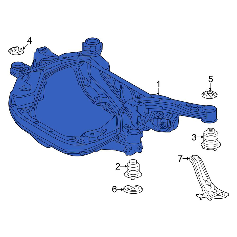 Lexus OE 5120042040 - Rear Suspension Subframe Crossmember