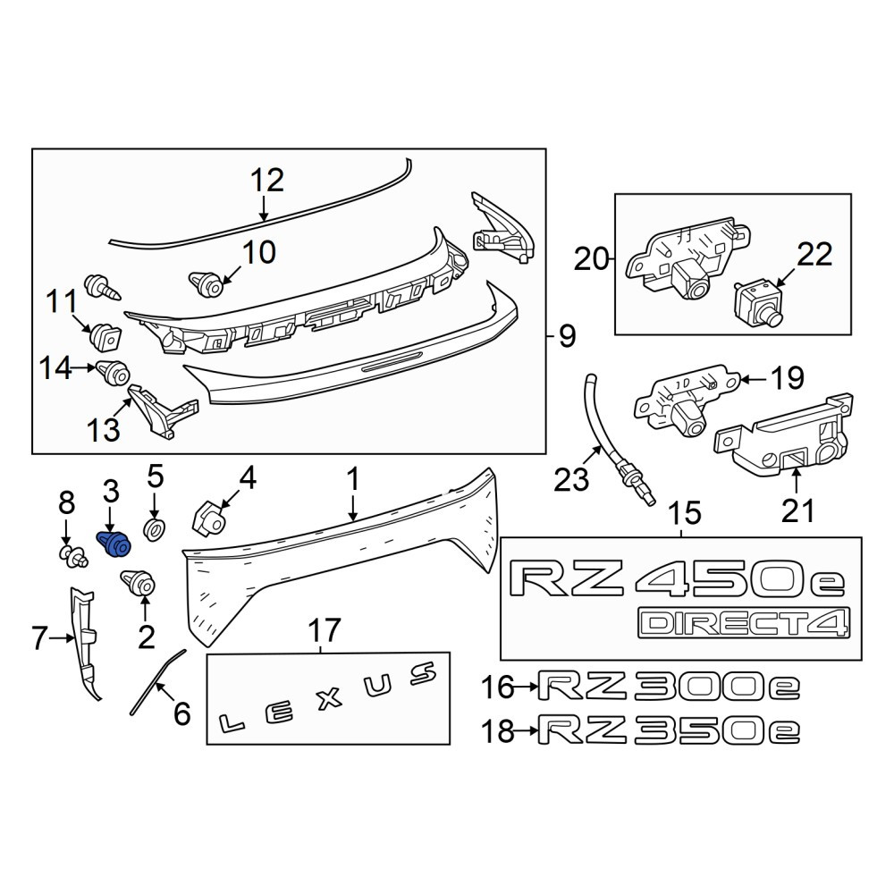 Lexus OE 9046709232 - Roof Opening Trim Clip