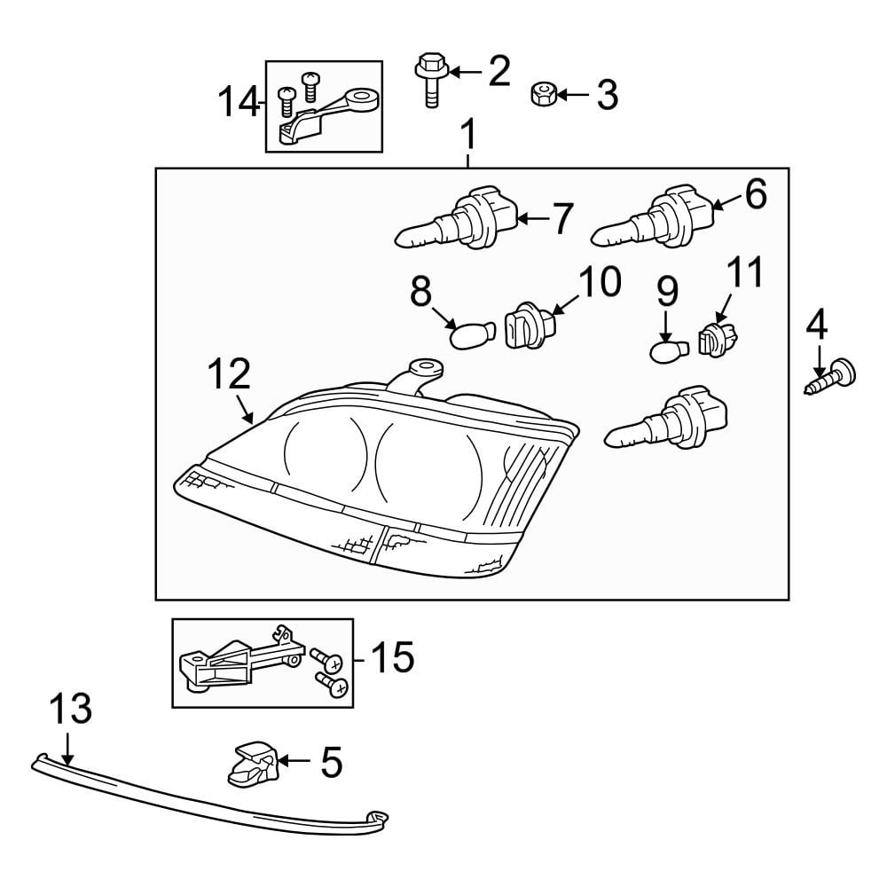 Lexus OE 532710B010 - Headlight Bracket