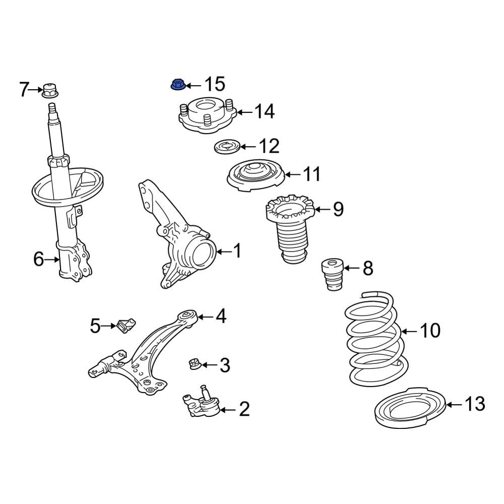 Lexus OE 9008017217 - Upper Suspension Strut Nut