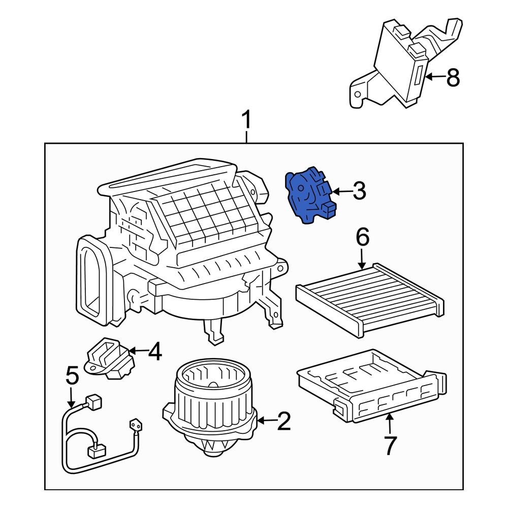 Lexus OE 871060E020 - HVAC Blend Door Actuator