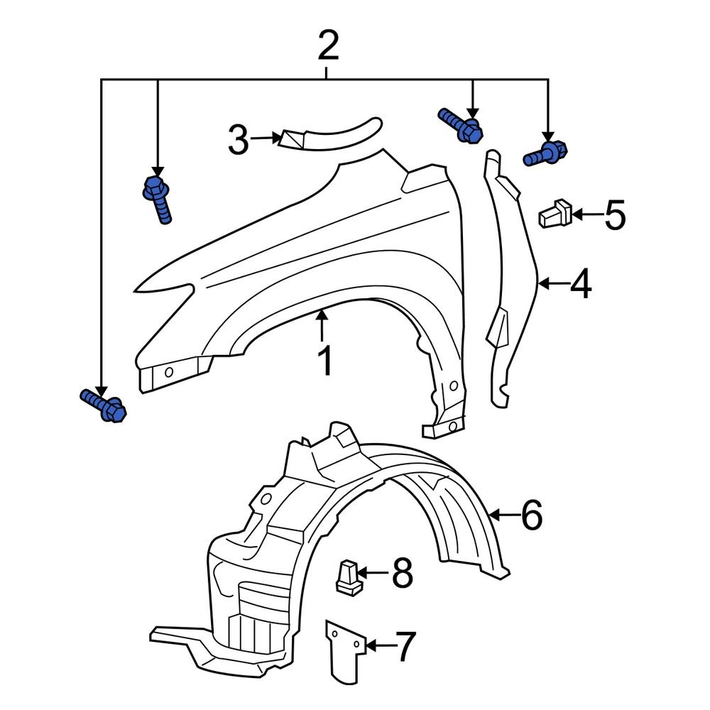 Lexus OE 9008011726 - Fender Bolt