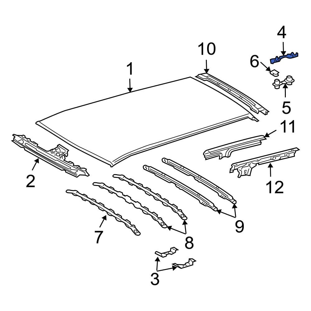 Lexus OE 6318542020 - Front Roof Panel Bracket