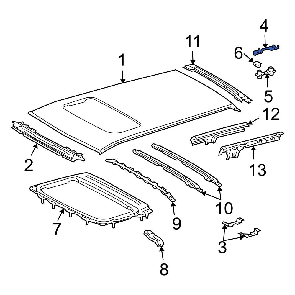 Lexus OE 6318542020 - Front Roof Panel Bracket