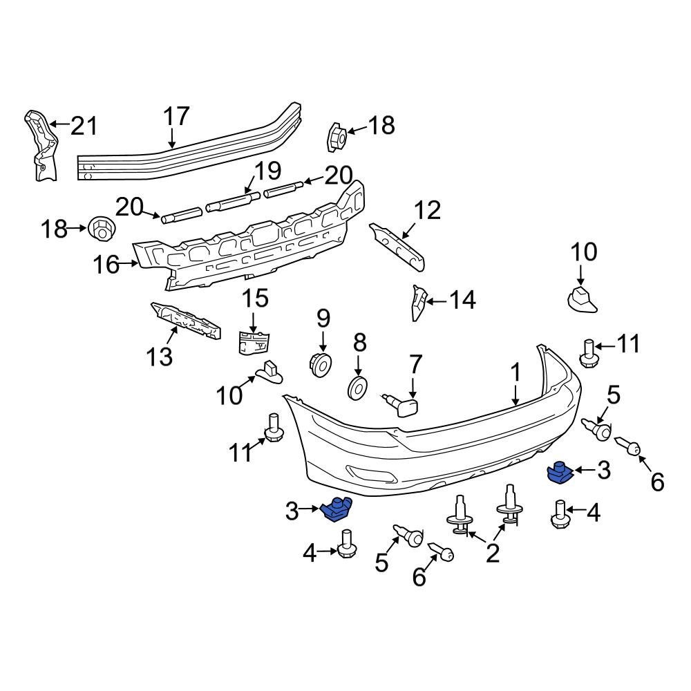 Lexus OE 9046705114 - Front Valance Panel Clip