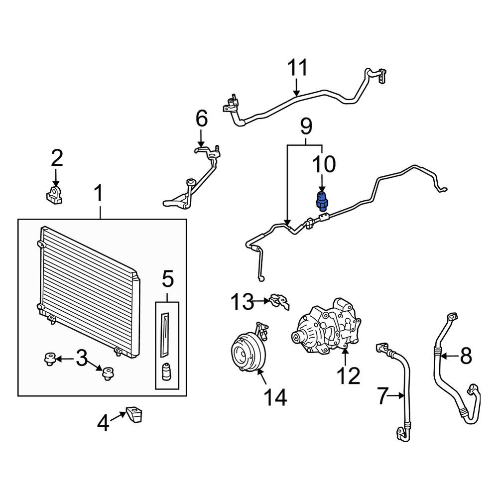 Lexus OE 8871933020 - A/C Refrigerant Pressure Sensor