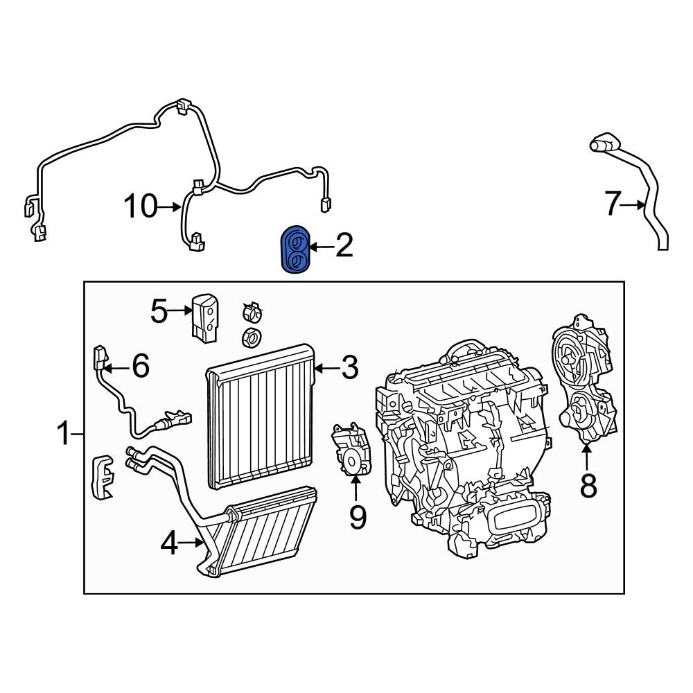 Lexus OE 90480A0004 - HVAC Heater Hose Grommet