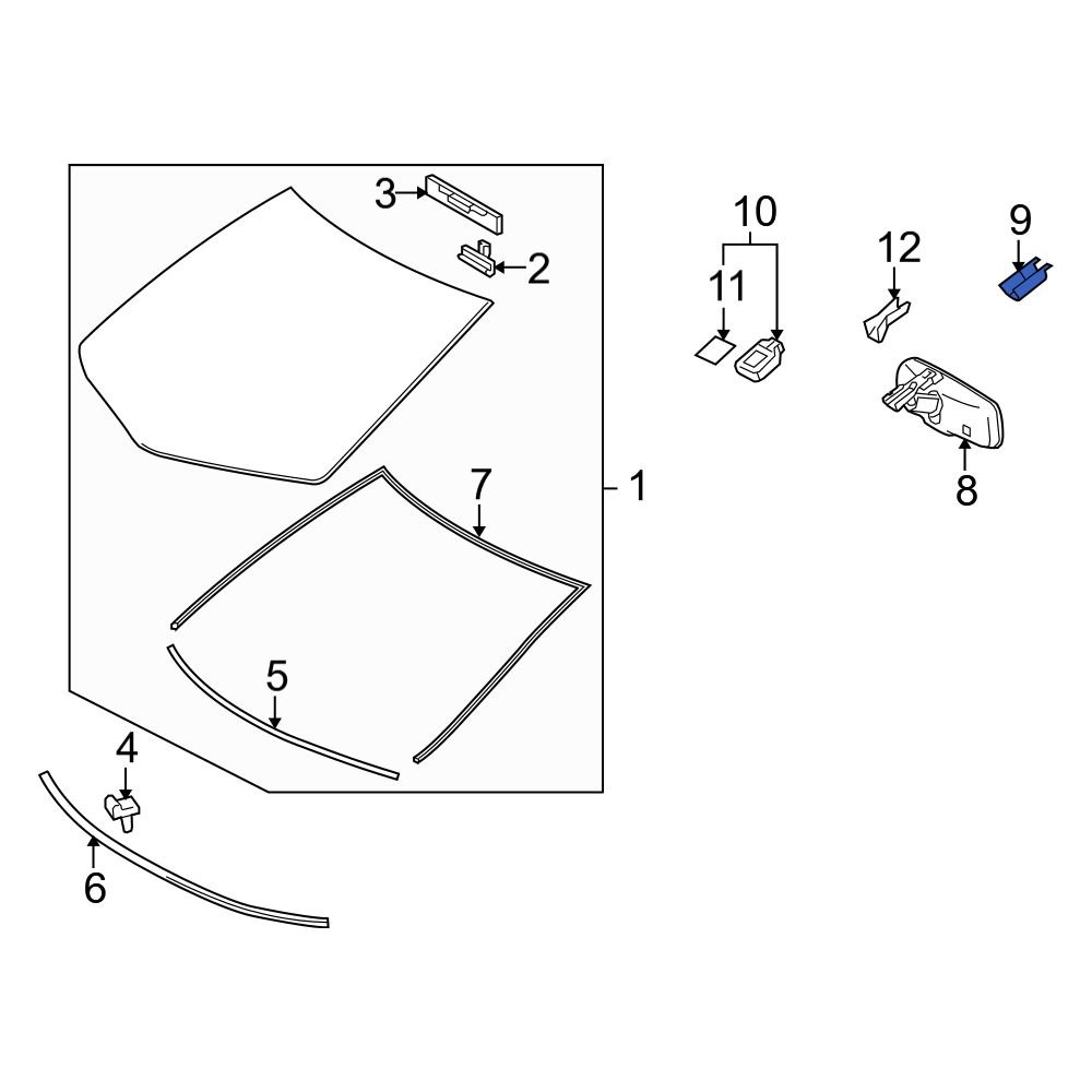 Lexus OE 8781804010 - Front Interior Rear View Mirror Cover
