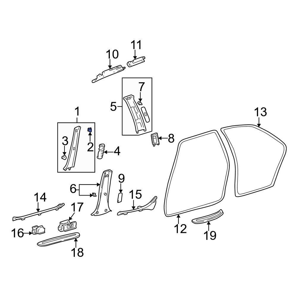 Lexus OE 9046709204 - Outer Liftgate Trim Panel Clip