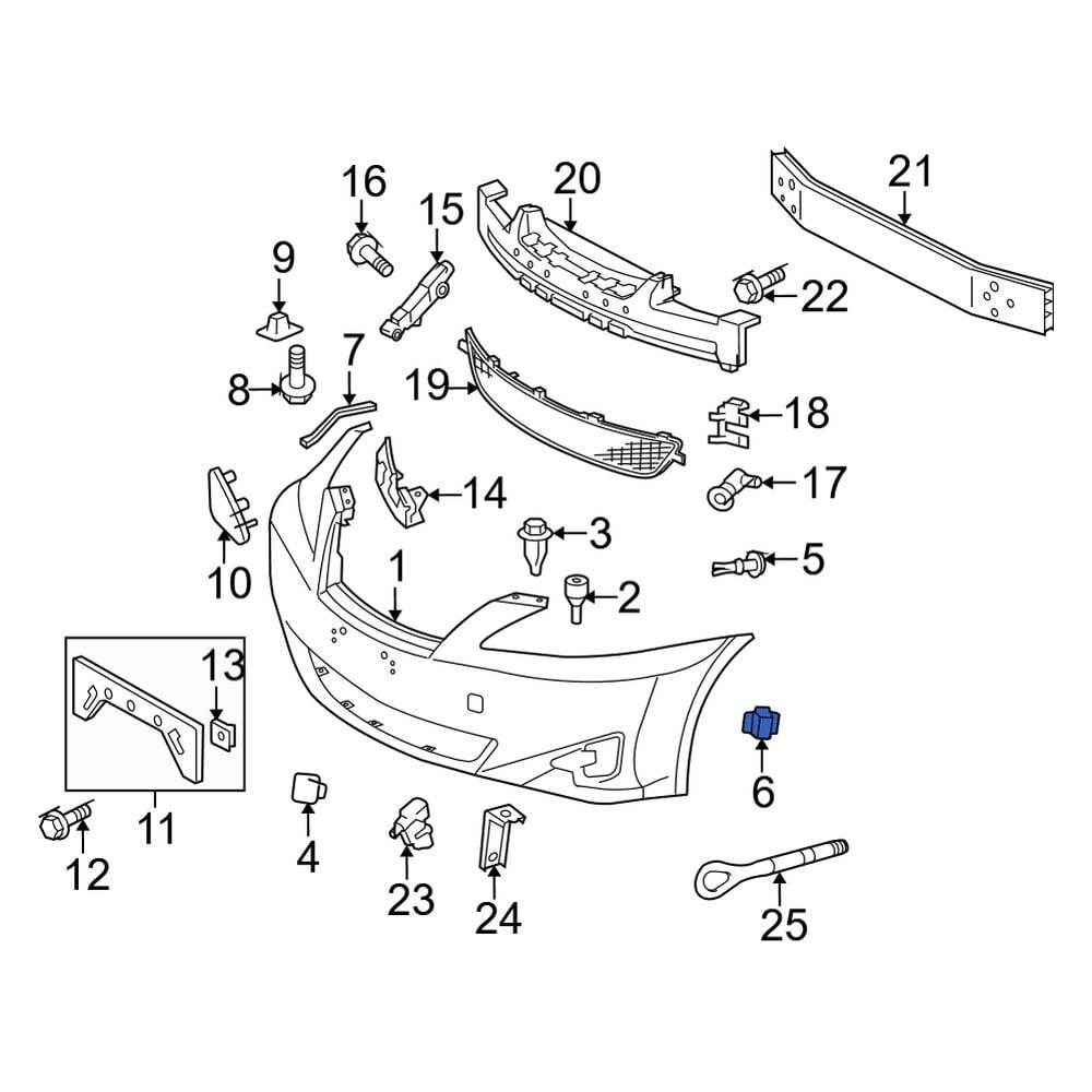 Lexus OE 4774906010 - Front Bumper Cover Retainer
