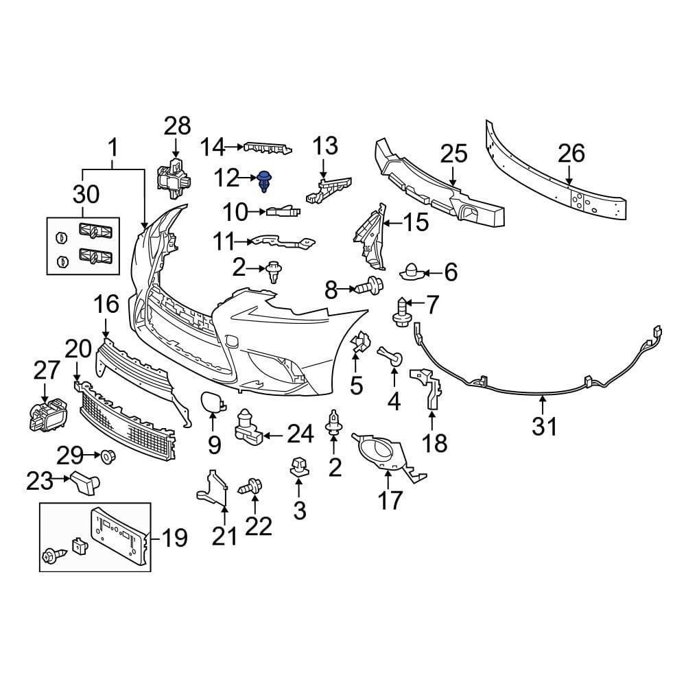 Lexus OE 5387930050 - Bumper Cover Retainer