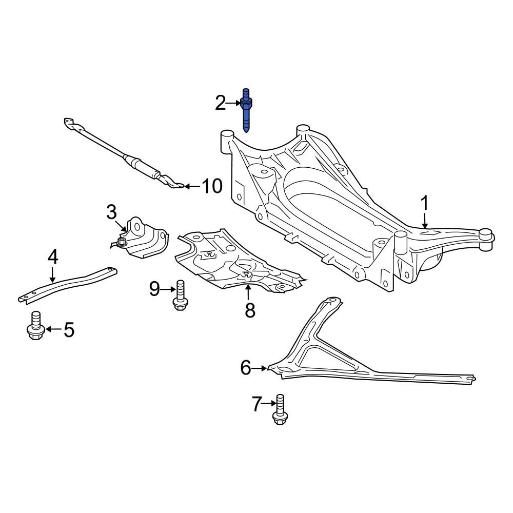 Lexus OE 9011910636 - Suspension Crossmember Bolt