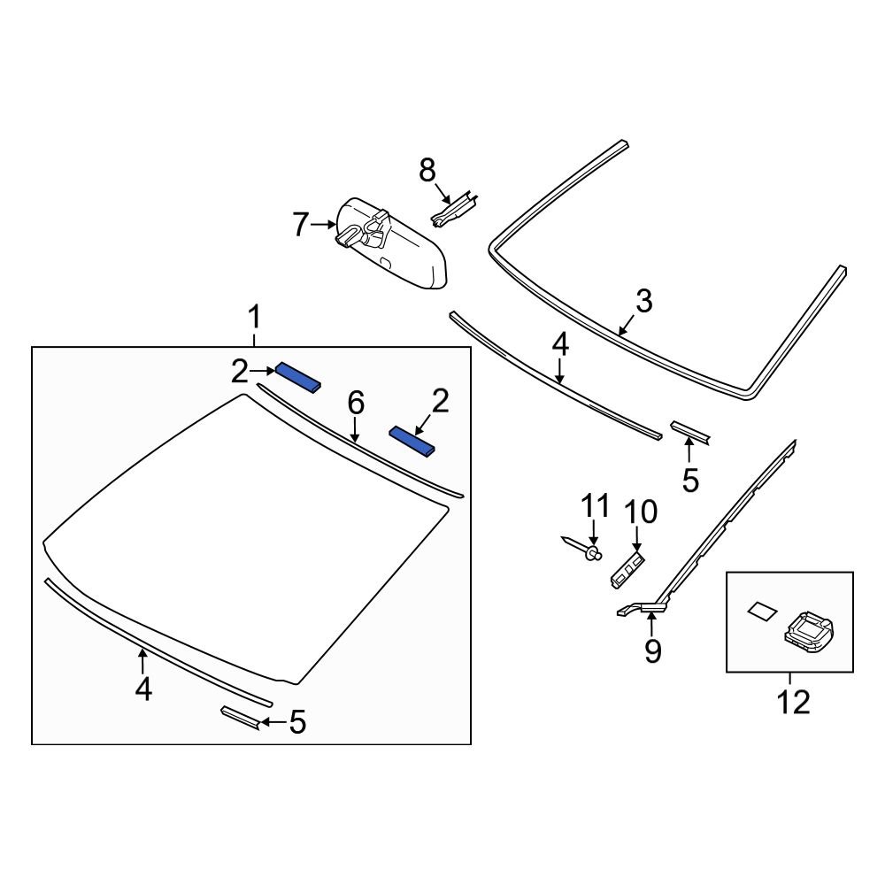 Lexus OE 5611530120 - Windshield Spacer