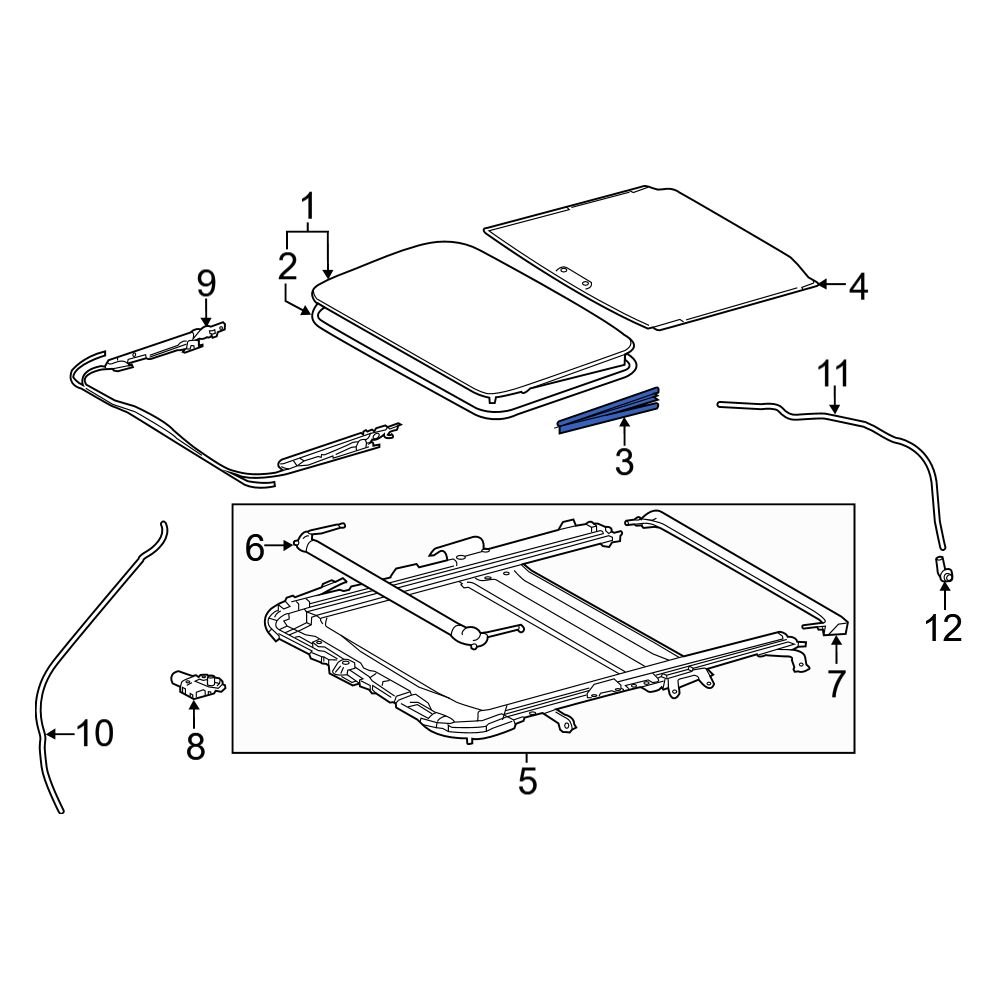 Lexus OE 6321730100 - Sunroof Opening Trim