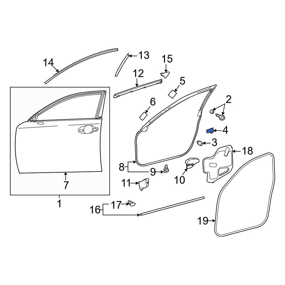 Lexus OE 9095001841 - Front Door Plug