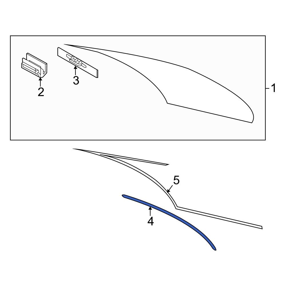 Lexus OE 5611750140 - Rear Back Glass Seal