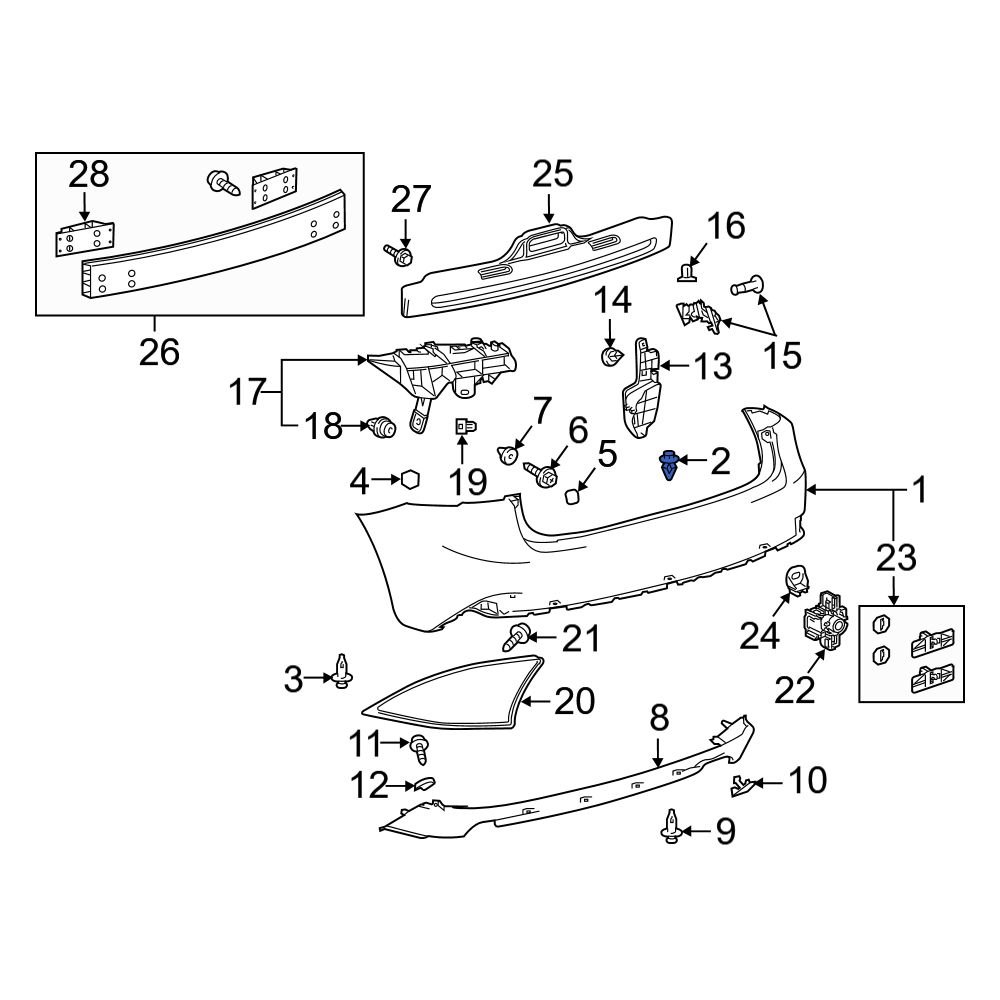 Lexus OE 9046705170 - Wheel Arch Molding Clip