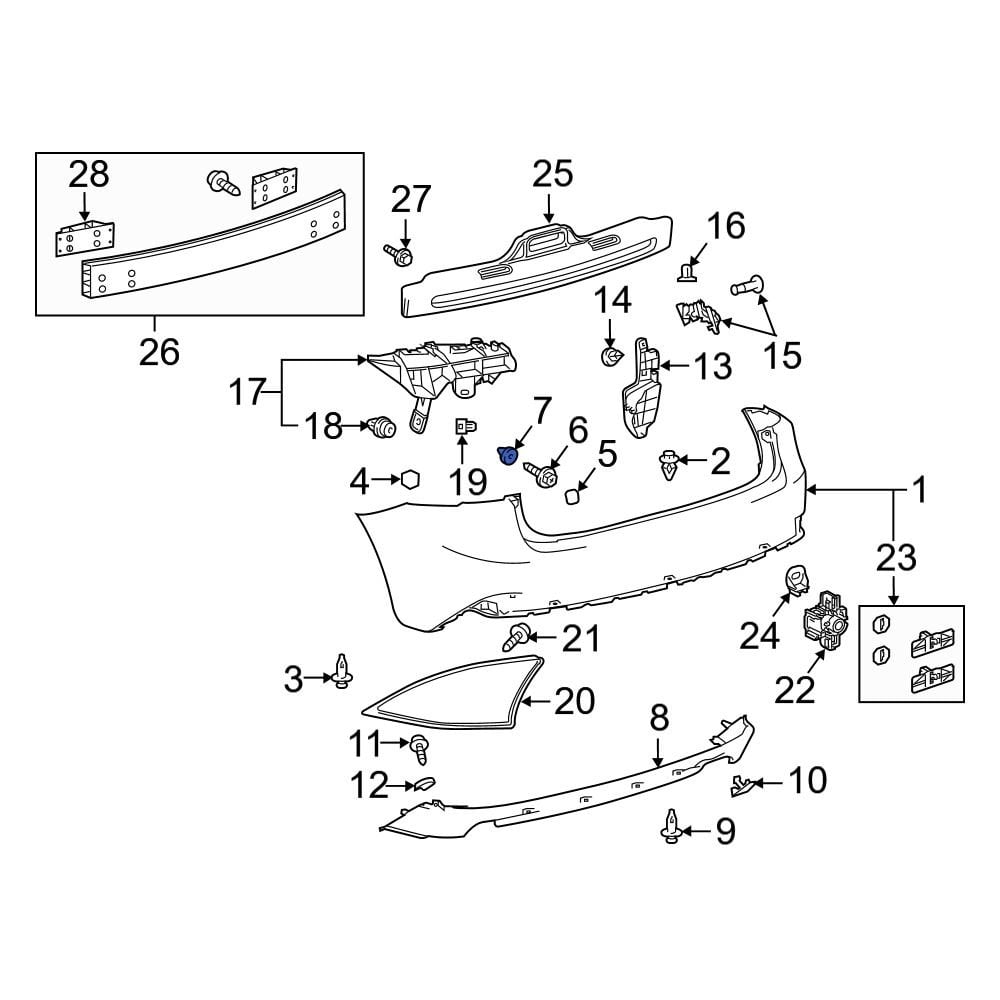 Lexus OE 9018906193 - Bumper Cover Grommet
