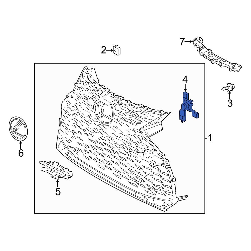 Lexus OE 8934853130 - Front Right Inner Parking Aid Sensor Housing