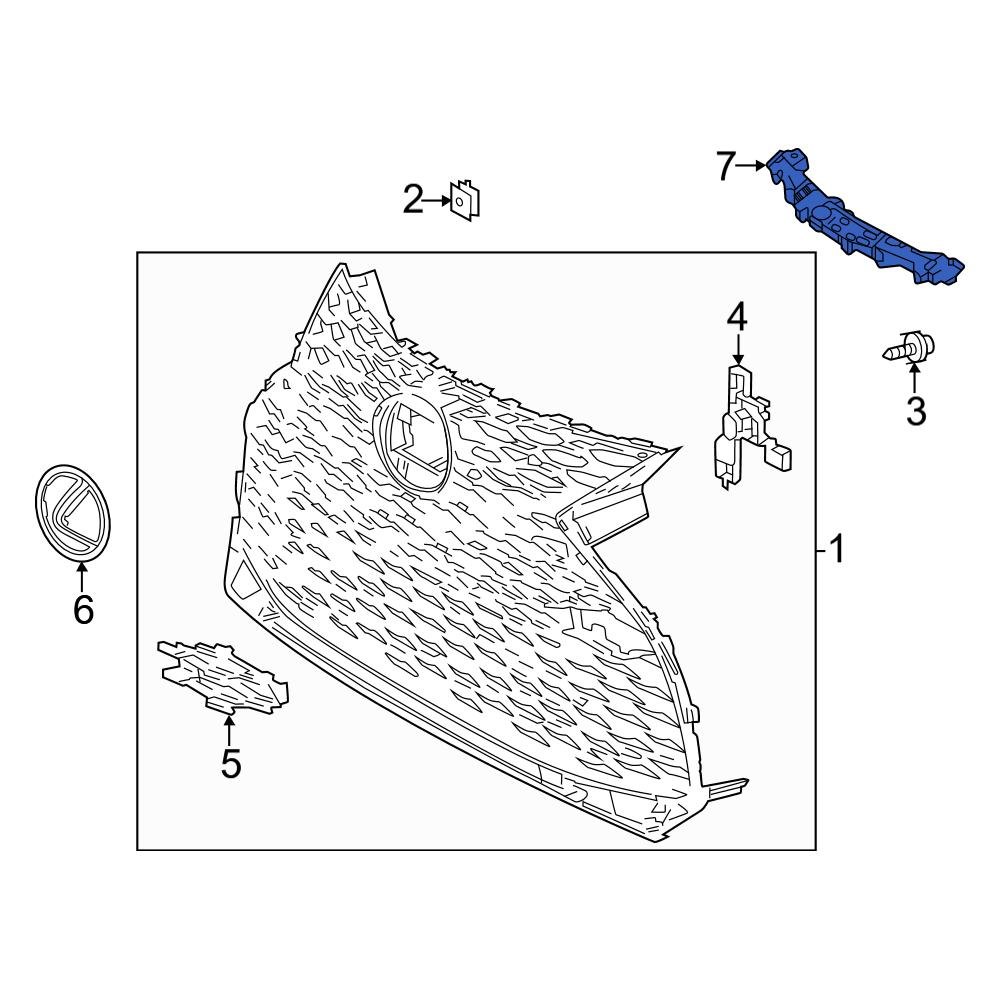 Lexus OE 5311453020 - Front Grille Reinforcement