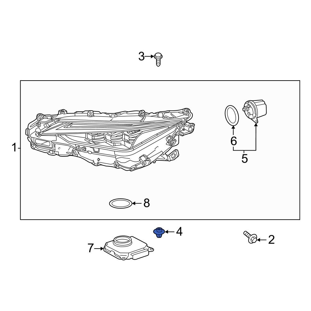 Lexus OE 9018906238 - Headlight Grommet