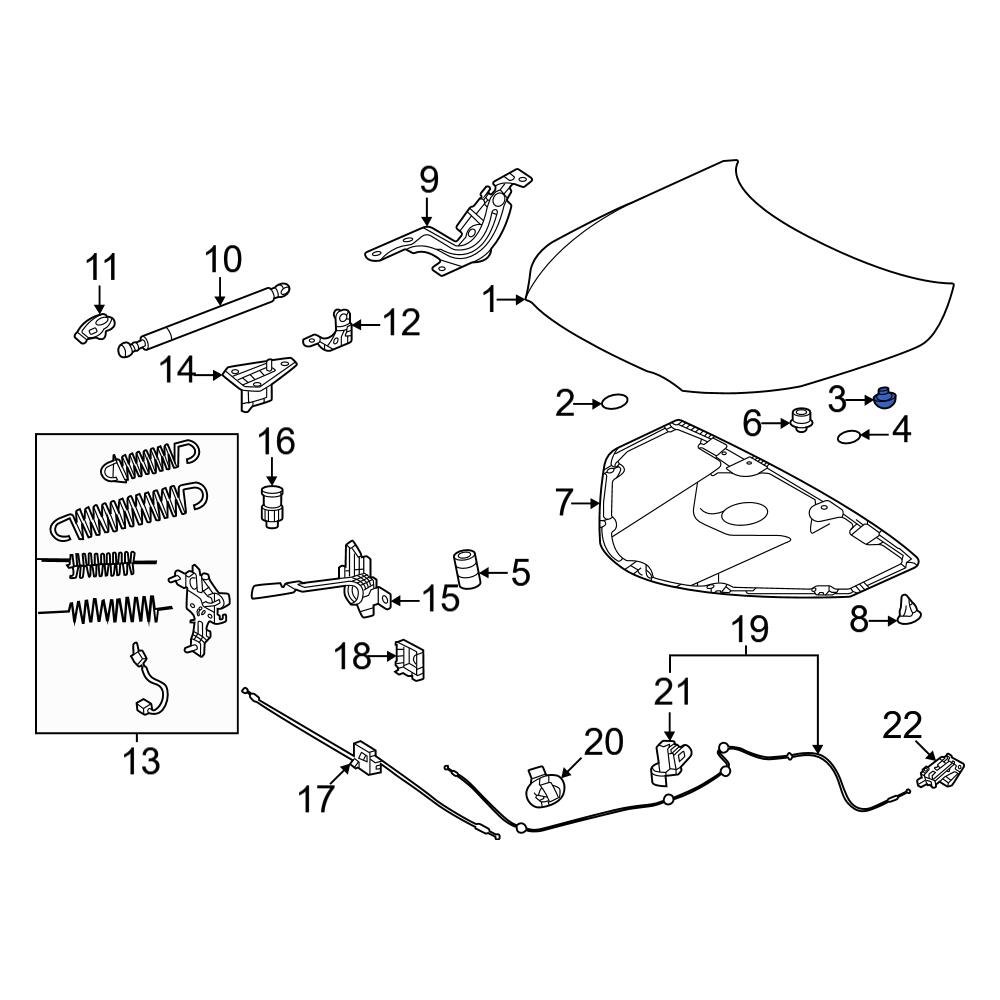 Lexus OE 9033325003 - Front Hood Plug