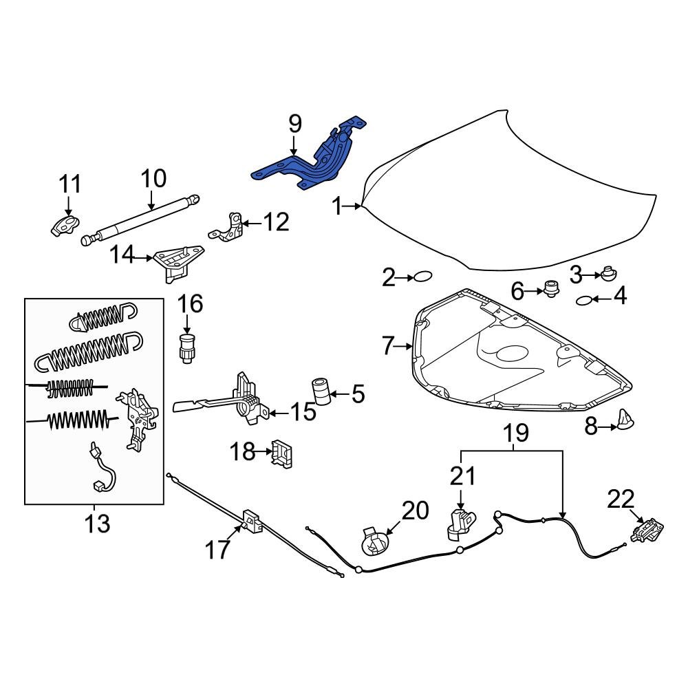 Lexus OE 534200E350 - Front Left Hood Hinge