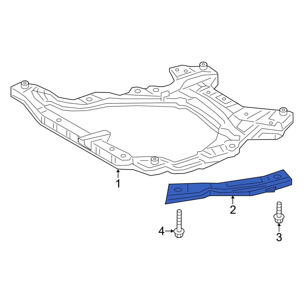 Lexus OE 522580R040 - Front Left Suspension Subframe Crossmember Brace