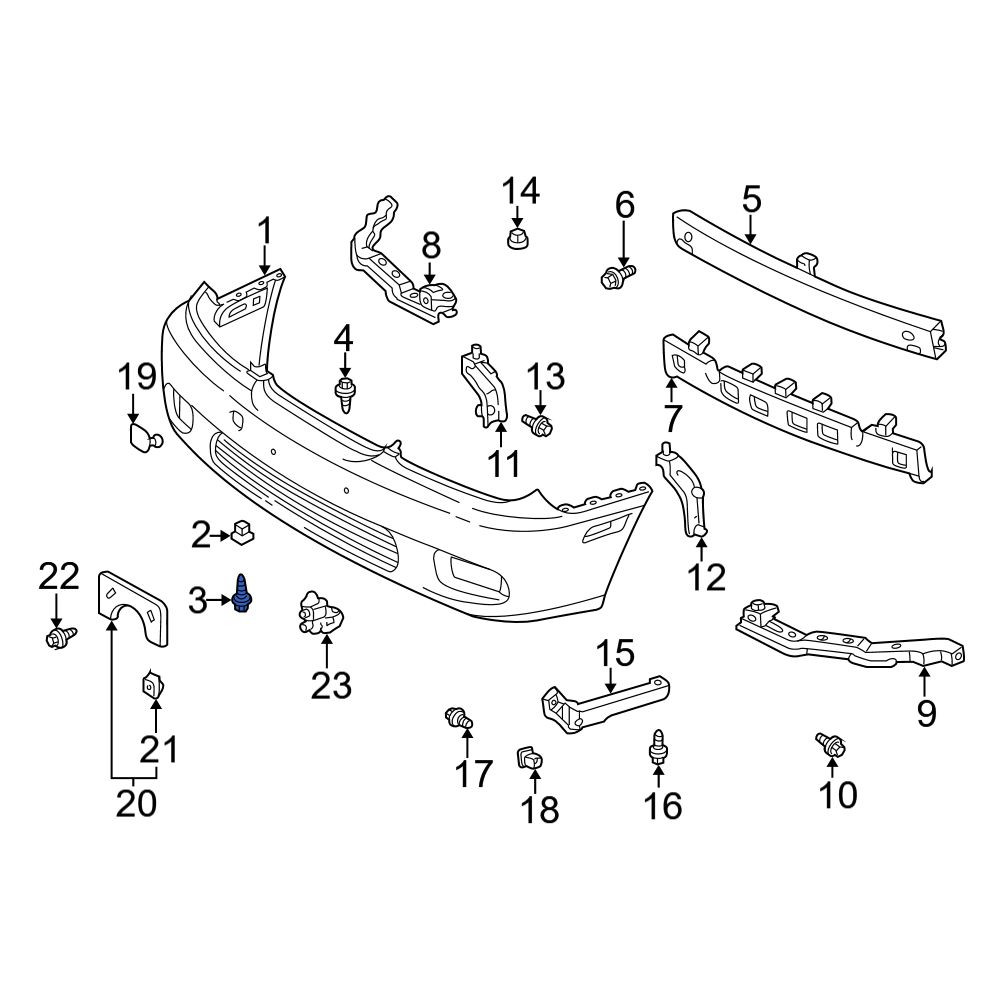 Lexus OE 90159A0010 - Front Lower Bumper Cover Bolt