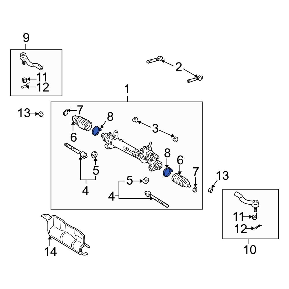Lexus OE 9008046293 - Inner Rack and Pinion Bellows Clamp