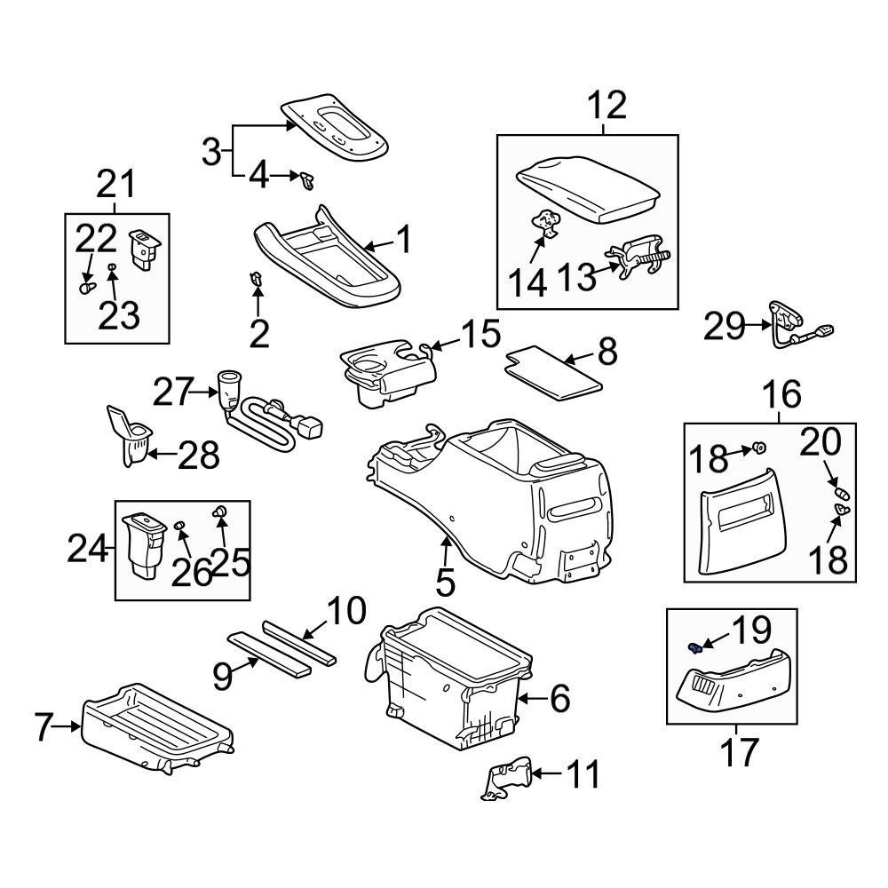 Lexus OE 9046710201 - Roof Header Panel Clip