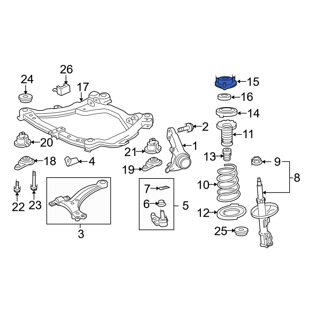 Lexus OE 4860906190 - Front Suspension Strut Mount