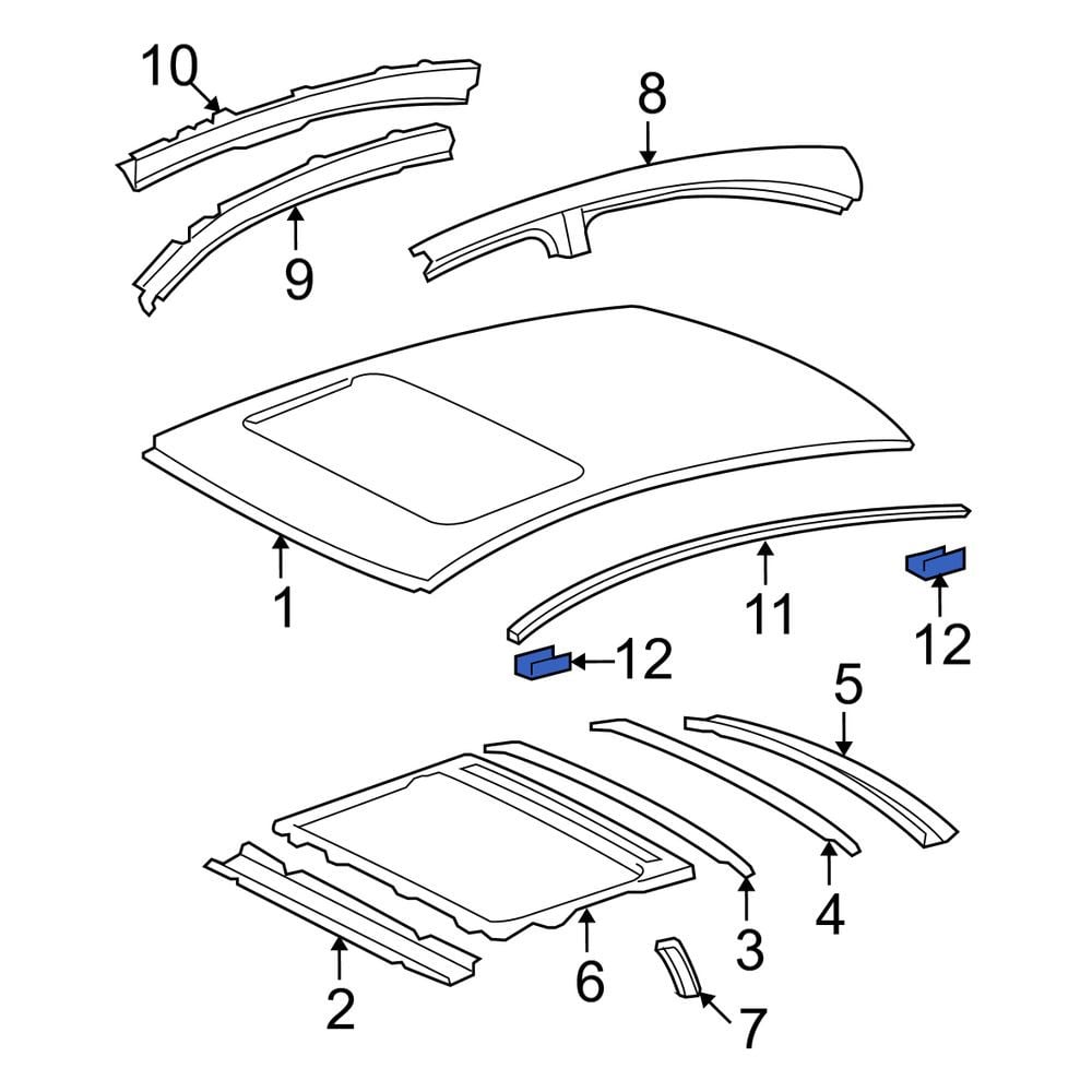 Lexus OE 7556133030 - Roof Drip Molding Clip