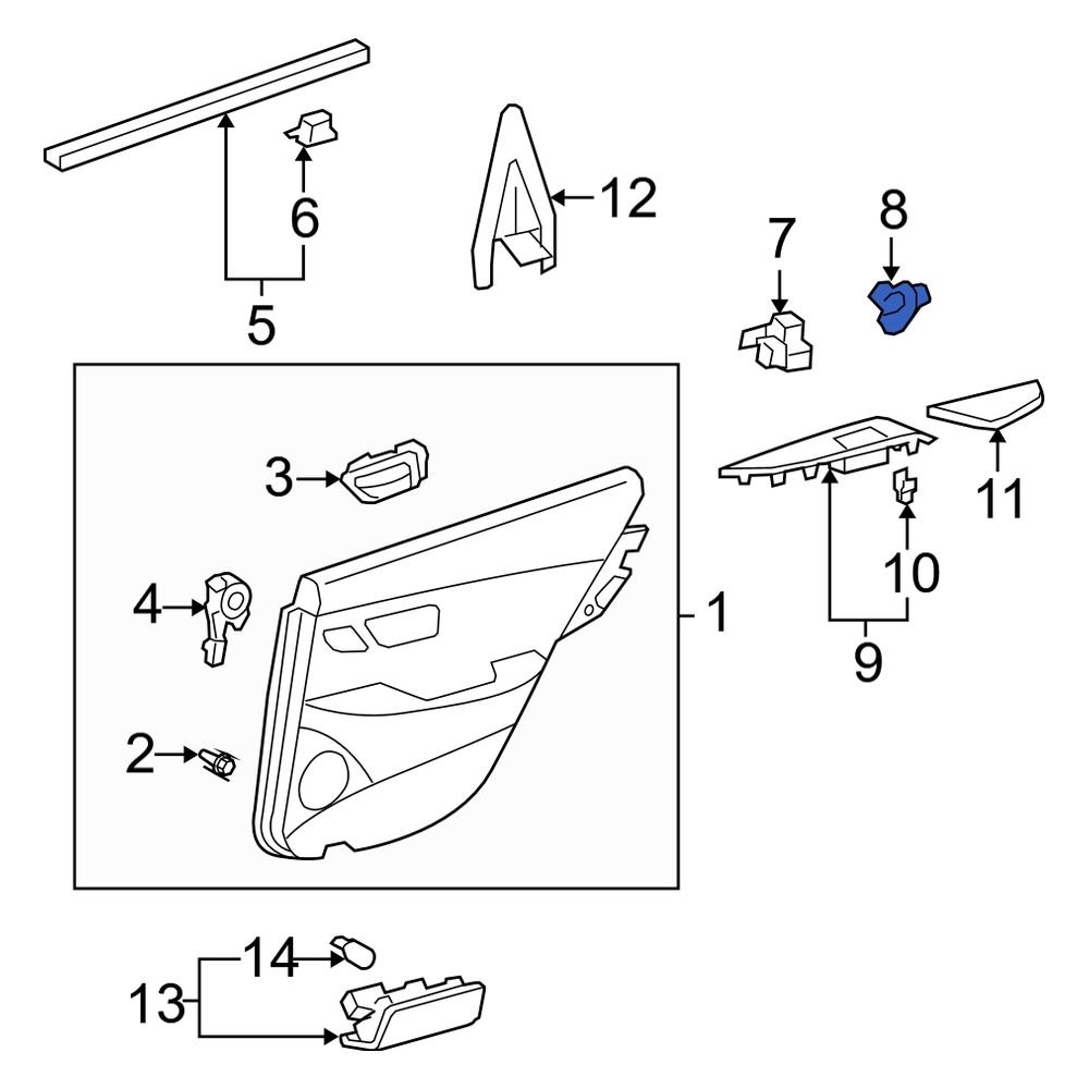 Lexus OE 8423153010 - Rear Door Jamb Switch