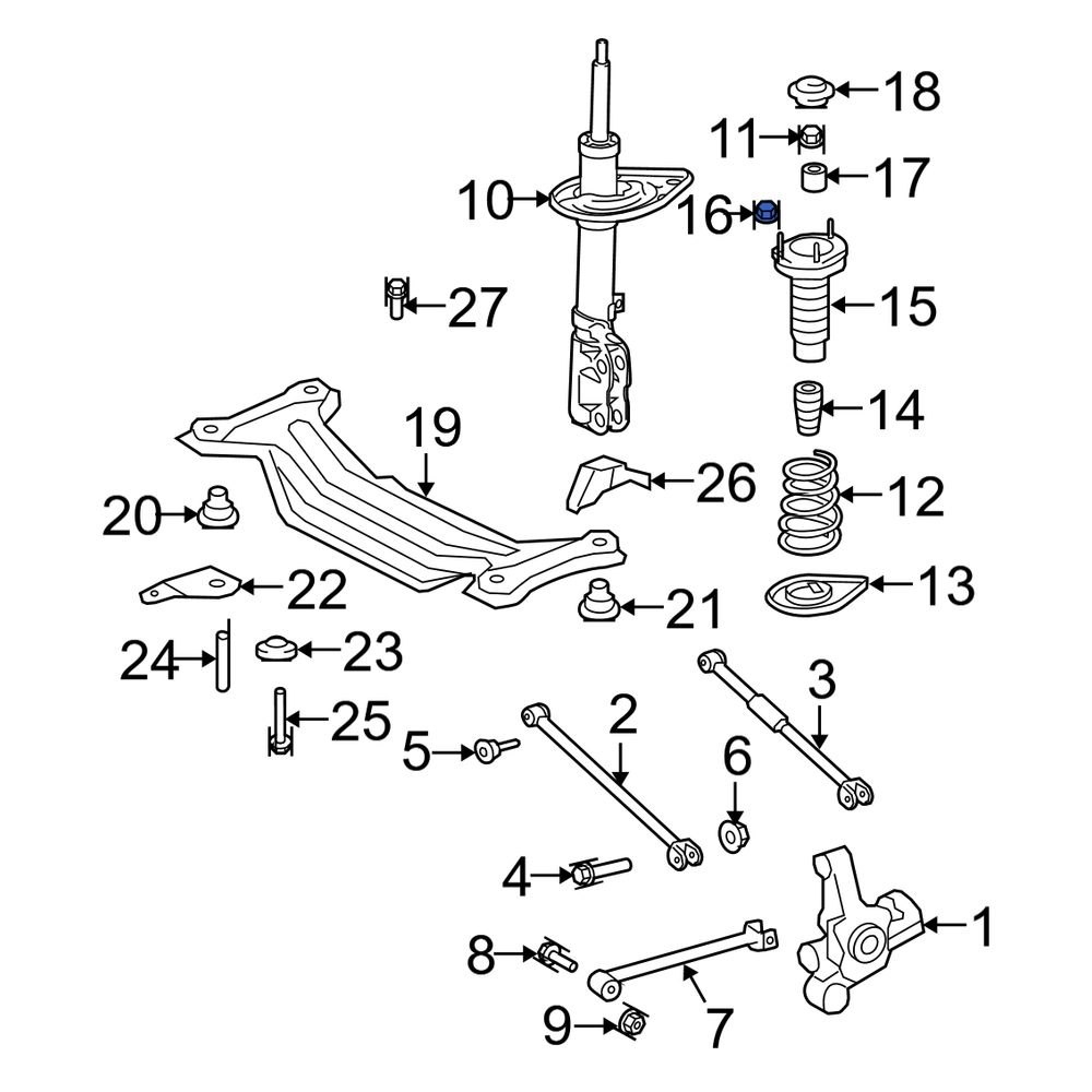 Lexus OE 9008017217 - Upper Suspension Strut Nut