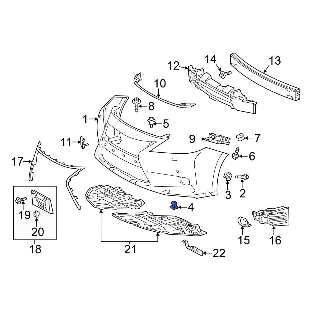 Lexus OE 9018906193 - Bumper Cover Grommet