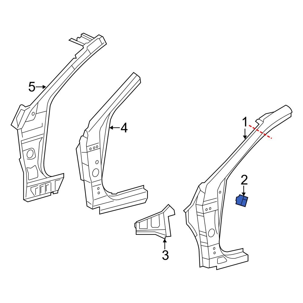 Lexus OE 538210E020 - Outer Body A-Pillar Bracket