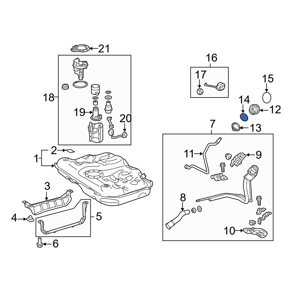 Lexus OE 7739102040 - Fuel Filler Housing Seal