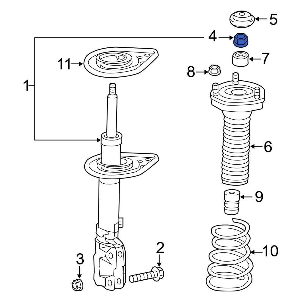 Lexus OE 9008017217 - Upper Suspension Strut Nut