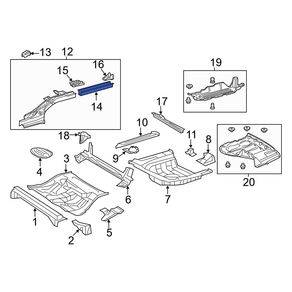 Lexus OE 5711706030 - Front Right Frame Rail End